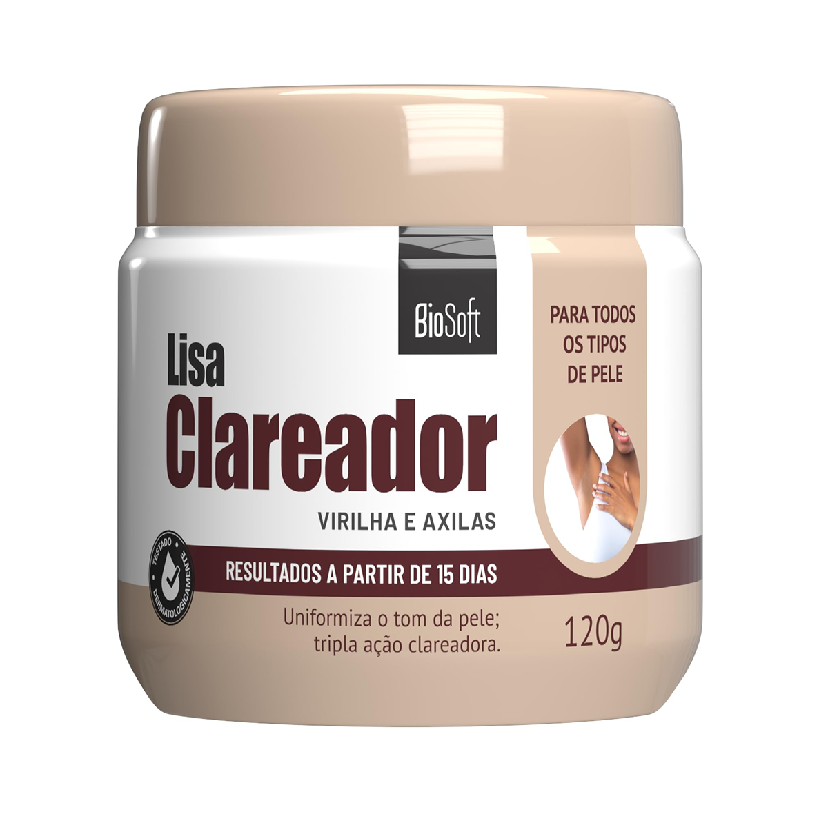 Creme Lisa Clareador Virilha e Axilas BioSoft 120g P122013 - Creme Lisa ...