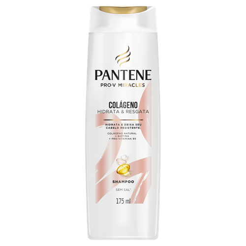 Shampoo Pantene Pro-V Colágeno Hidrata e Resgata 175ml - Shampoo Pantene Pro-V Colágeno Hidrata ...