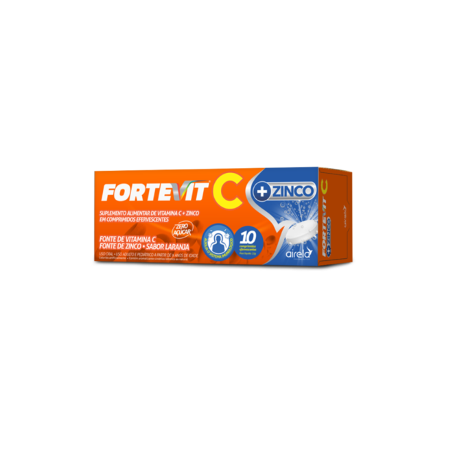Suplemento Alimentar Fortevit C + Zinco com 10 Comprimidos Efervescente ...