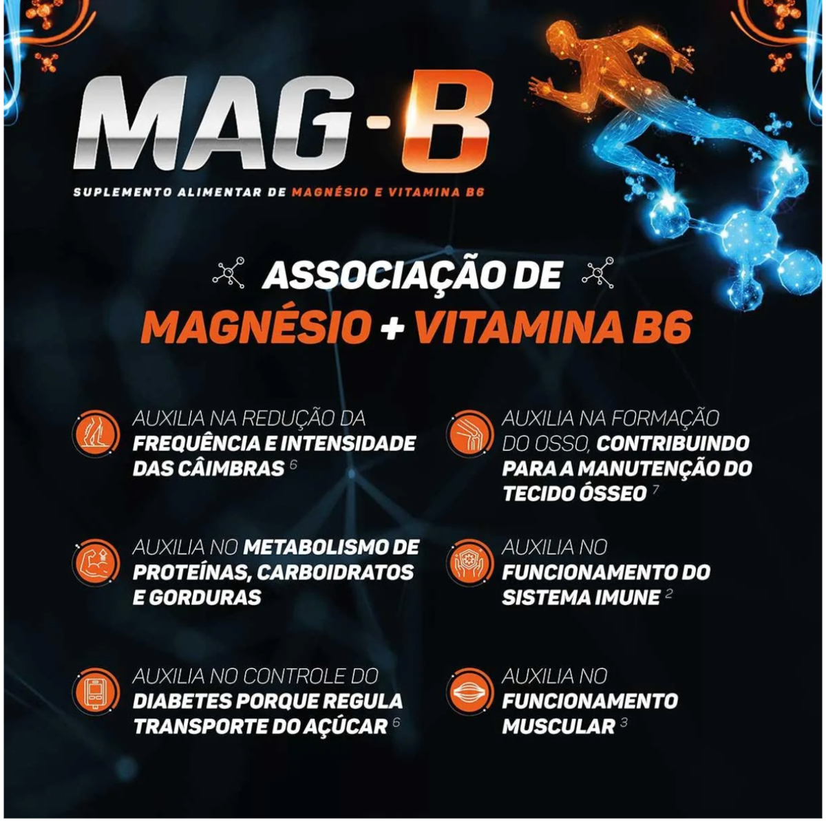 Suplemento Alimentar Mag B com 60 Comprimidos - Suplemento Alimentar Mag B com 60 Comprimidos ...