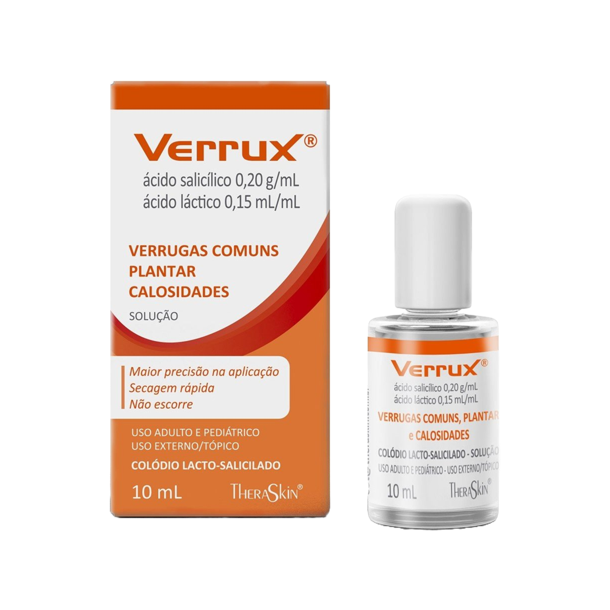 Verrux Removedor de Verrugas Ácido Salicílico 0,20g/ml + Ácido Láctico ...