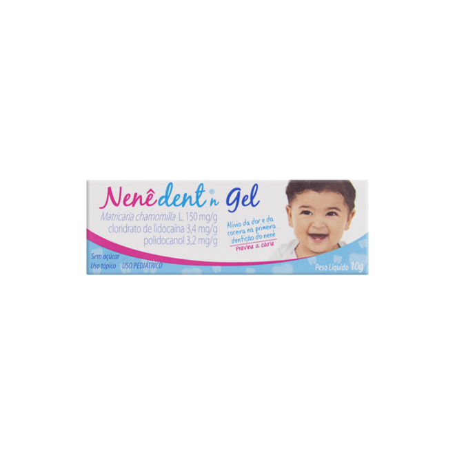 Nenê Dent 150mg/g + 3,4mg/g + 3,2mg/g Gel Sem Açúcar com 10g - Nenê ...