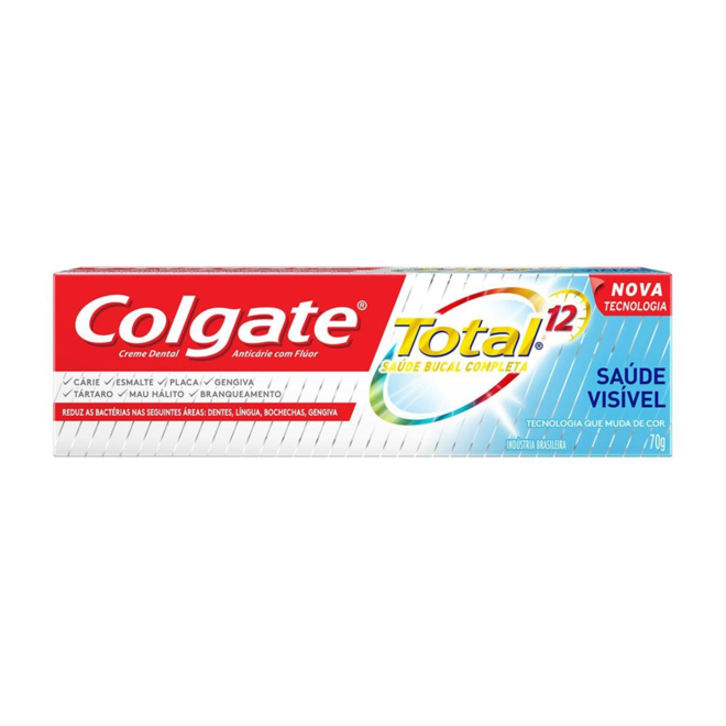 Pasta de Dente Colgate Total 12 Professional Saúde Visível com 70g ...