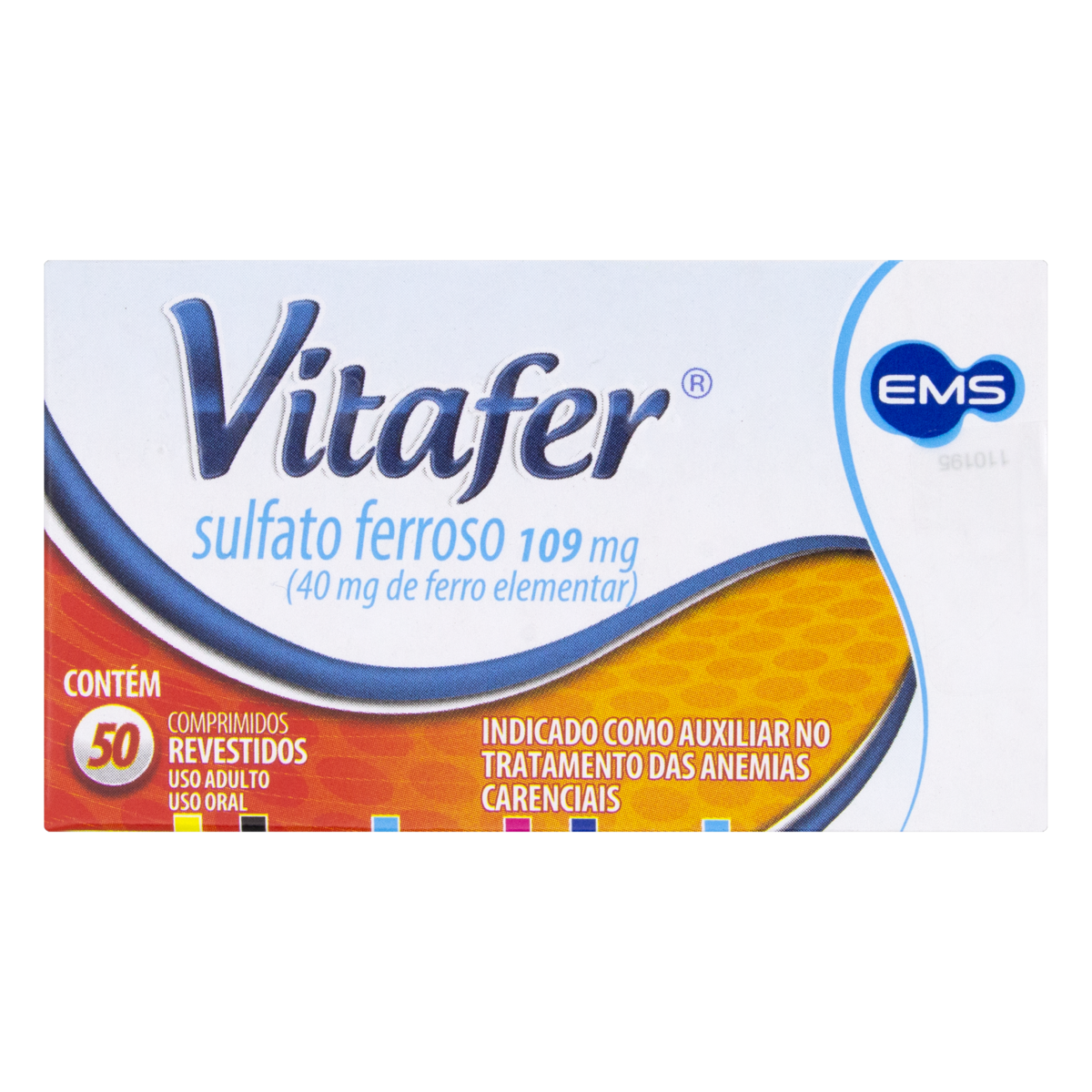 Vitafer Sulfato Ferroso 40mg com 50 Comprimidos P14452 - Vitafer Sulfato Ferroso 40mg com 50 ...
