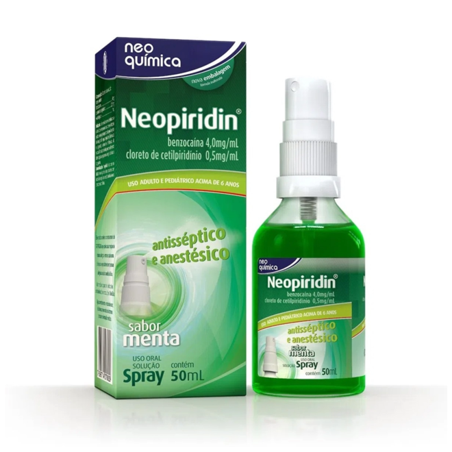 Spray para Garganta Neopiridin Sabor Menta 50ml - Spray para Garganta ...
