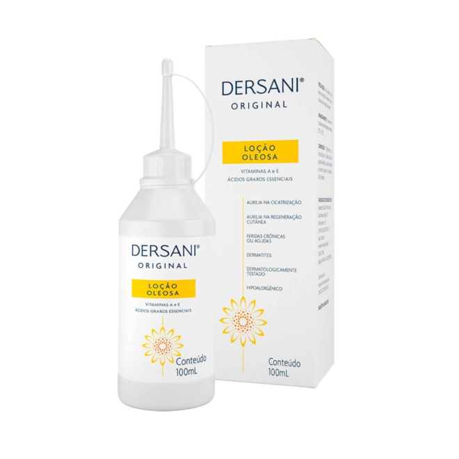 Loção Oleosa Dersani Original Cicatrizante e Bactericida com 100ml ...