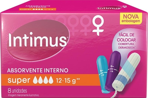 Absorvente Interno Intimus Super 8 unidades P60251 - Absorvente Interno ...