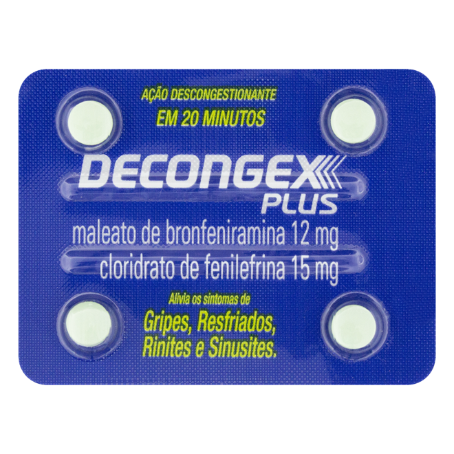 Decongex Plus com 4 Comprimidos - Decongex Plus com 4 Comprimidos ...