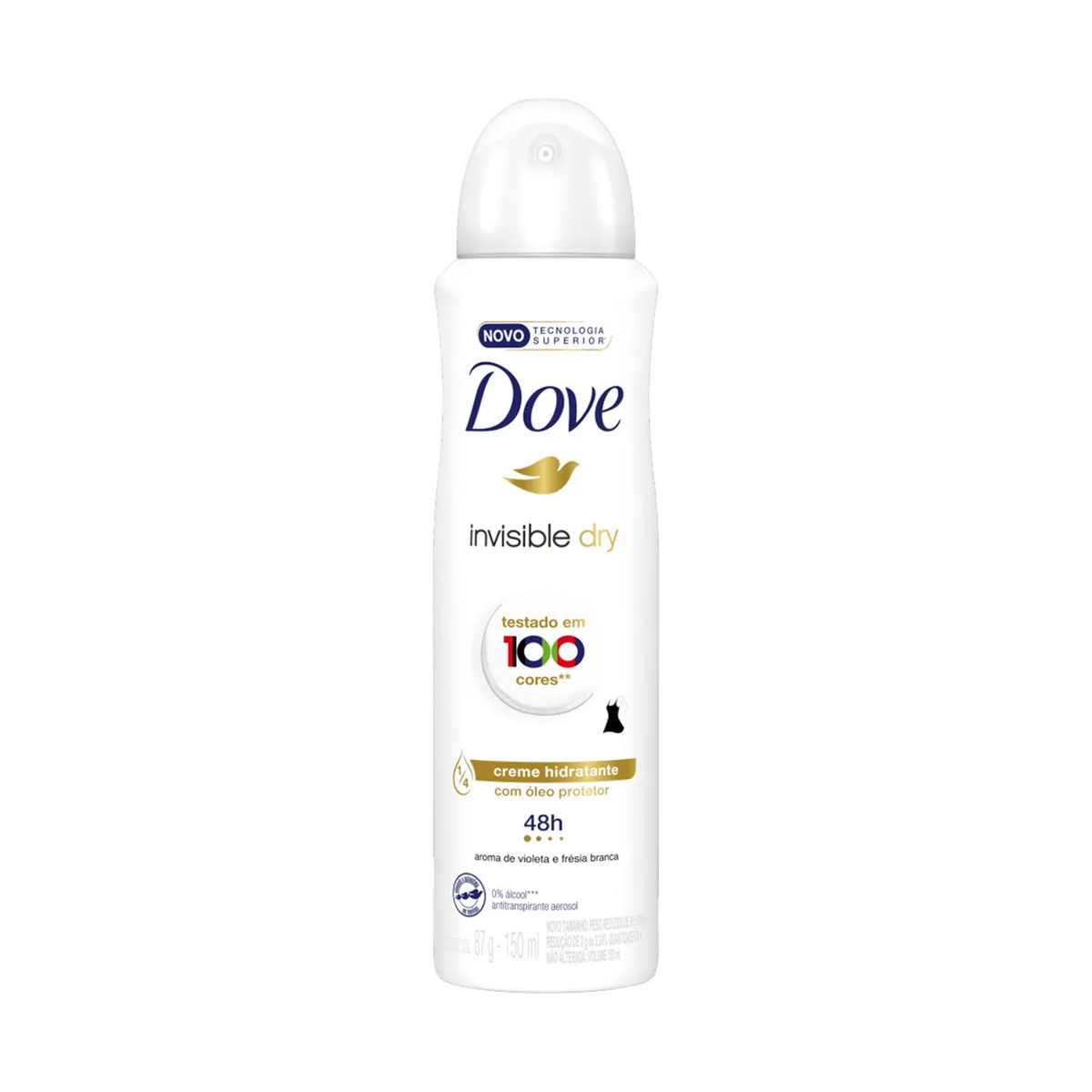 Desodorante Dove Invisible Dry Aerossol Antitranspirante 150ml ...