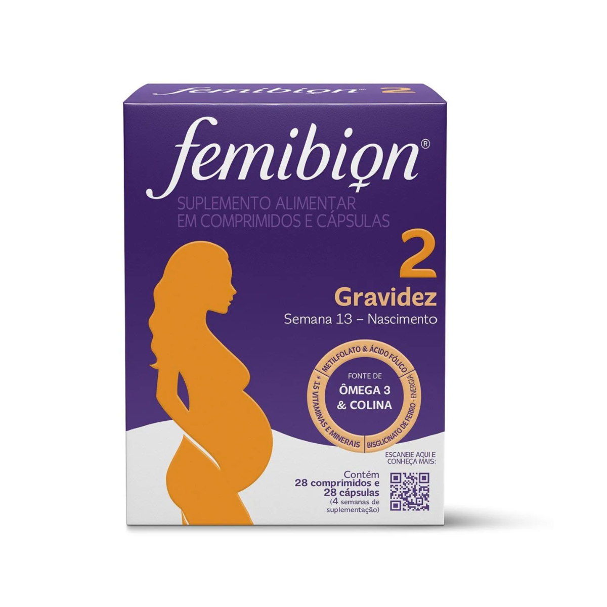 Suplemento Alimentar Femibion 2 para Gestantes 28 comprimidos + 28 ...