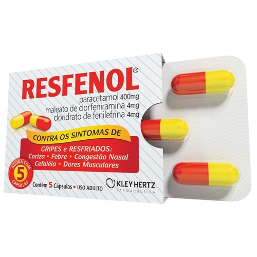 Resfenol com 5 Cápsulas - Resfenol com 5 Cápsulas - HERTZ