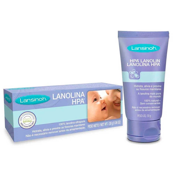 Pomada para Mamilos Lansinoh HPA Lanolina 100% natural com 30g - Pomada ...